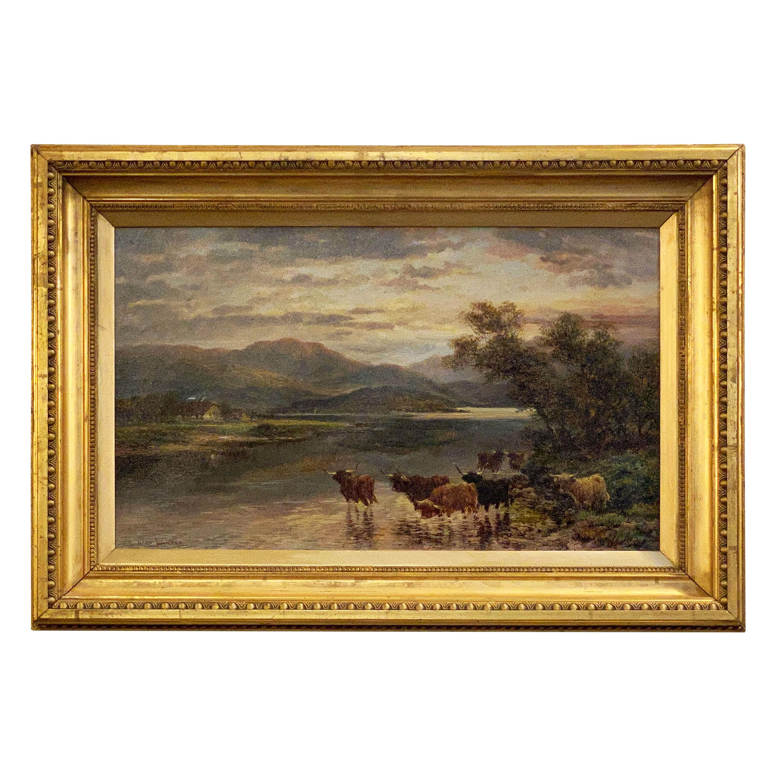 English Landscape Oil Painting by R. Perry at 1stdibs