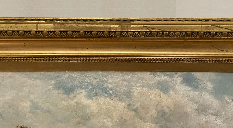 Framed and Signed English Oil Painting of River Landscape by Andrew ...