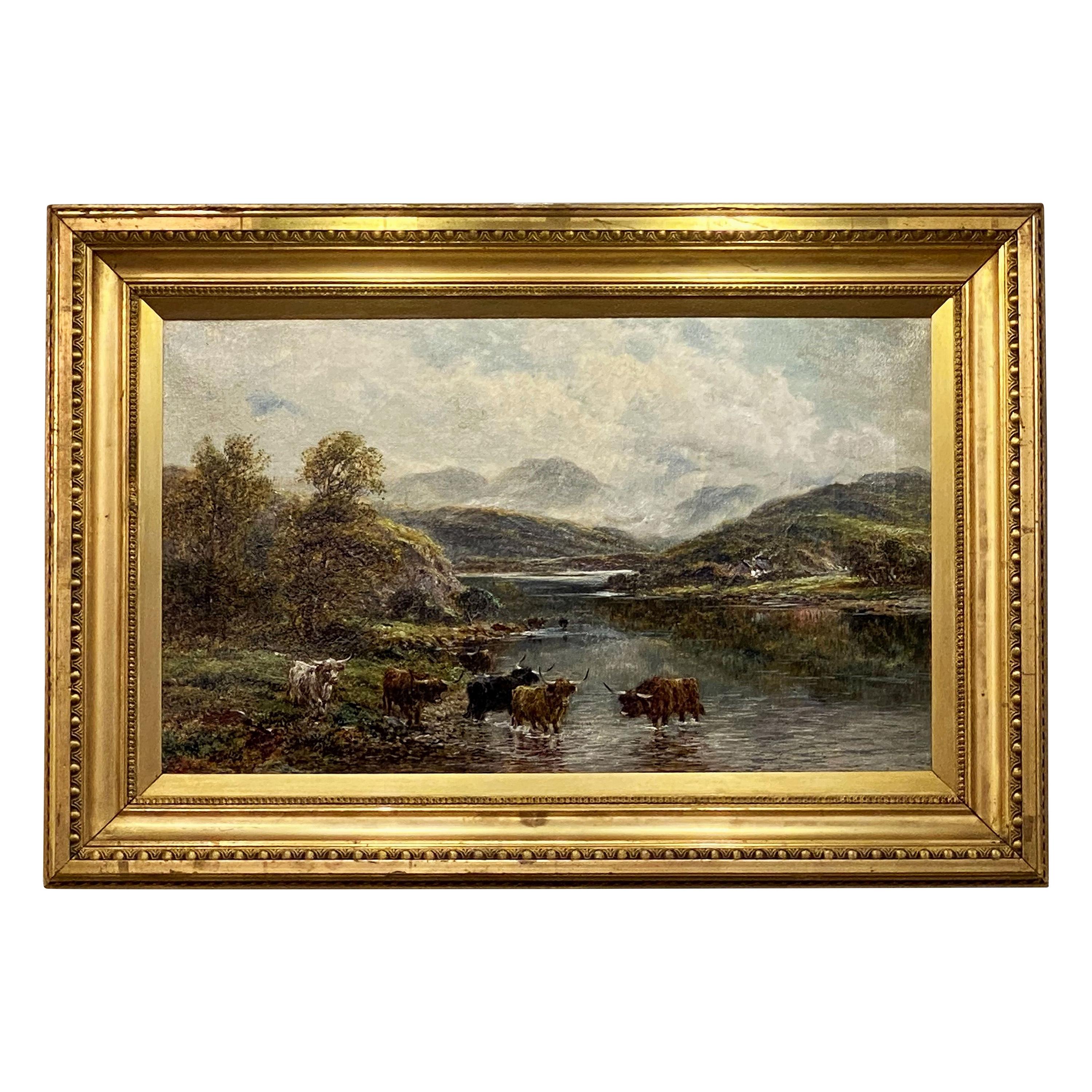 English Landscape Oil Painting by R. Perry at 1stdibs