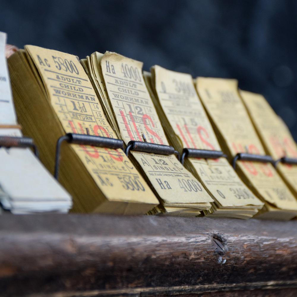 English Full Set of Vintage Bus Tickets at 1stDibs