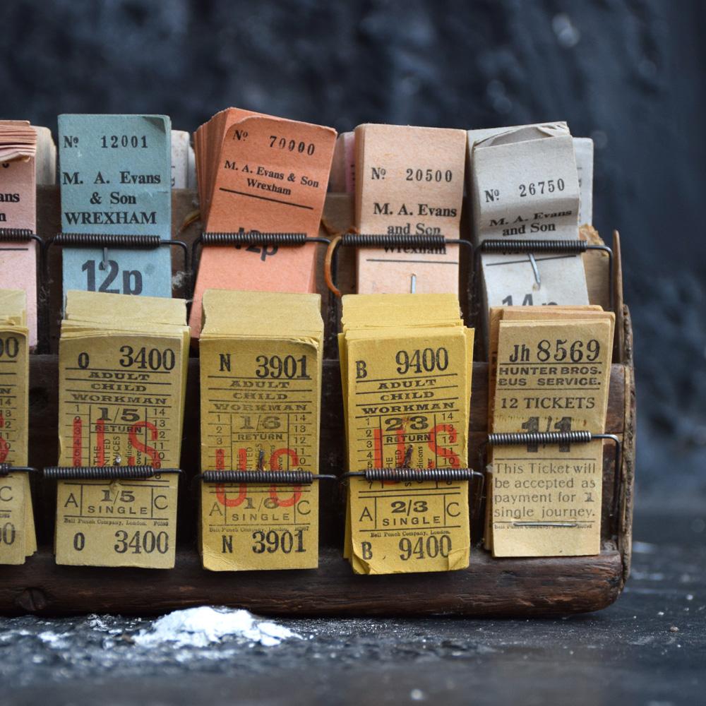 English Full Set of Vintage Bus Tickets at 1stDibs