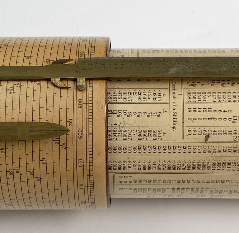 English Fuller Calculator with Original Box of Mahogany and Brass at ...
