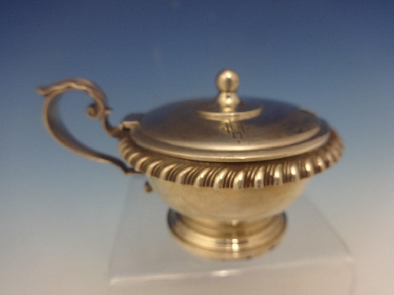 English Gadroon by Gorham Sterling Silver Mustard Pot at 1stDibs