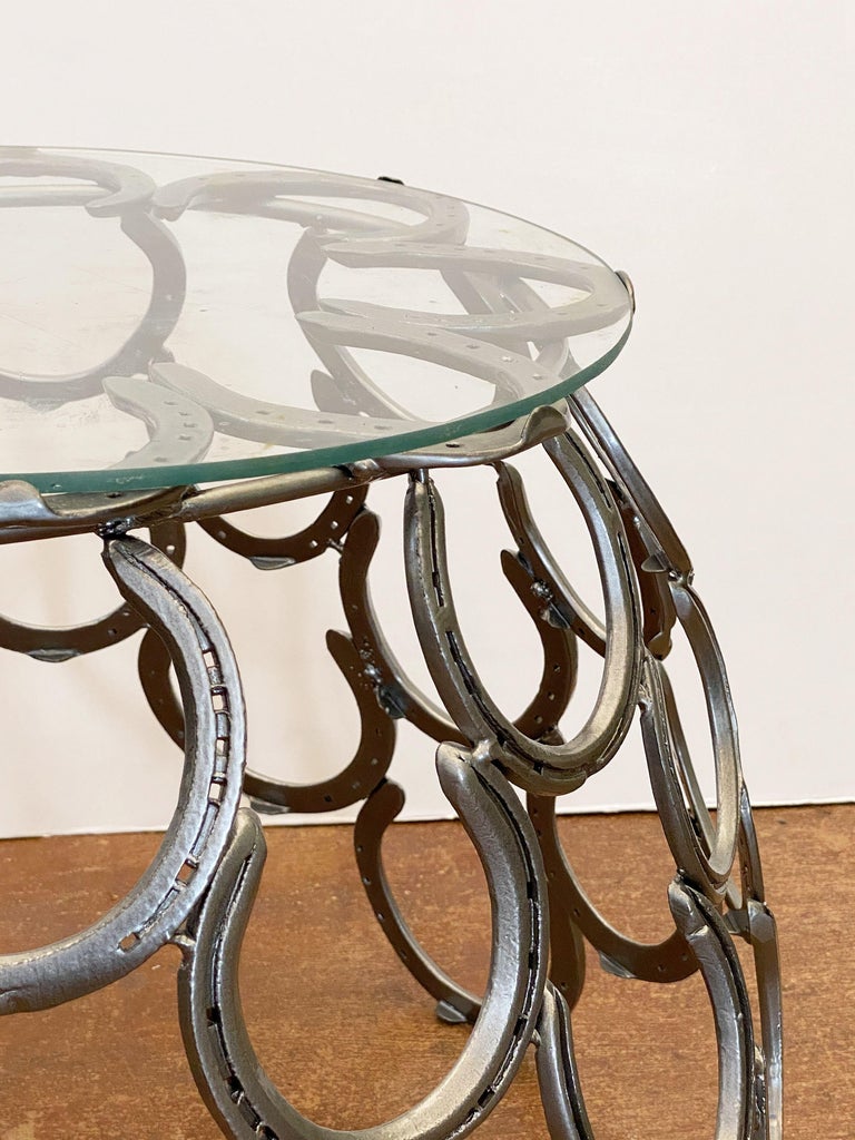 English Garden Set of Table and Two Chairs with a Horseshoe Design at ...