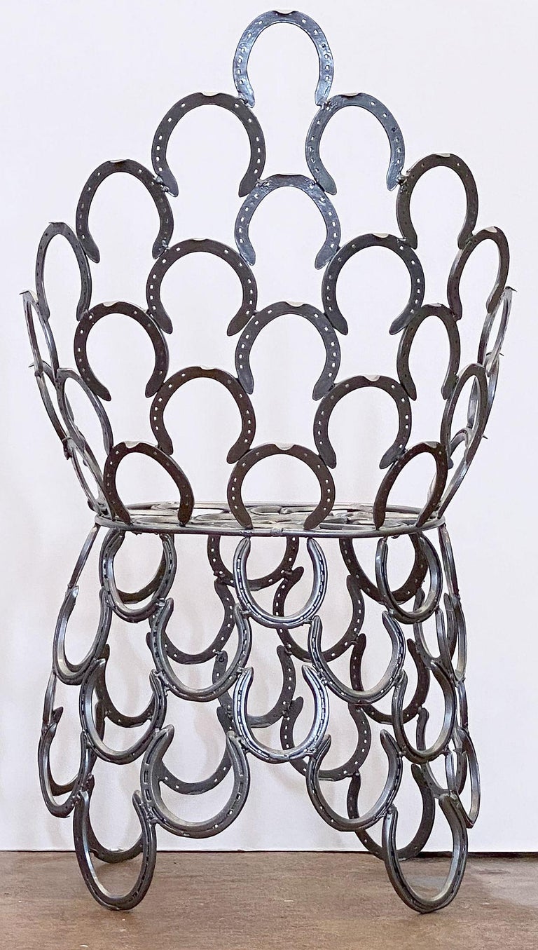 English Garden Set of Table and Two Chairs with a Horseshoe Design at ...