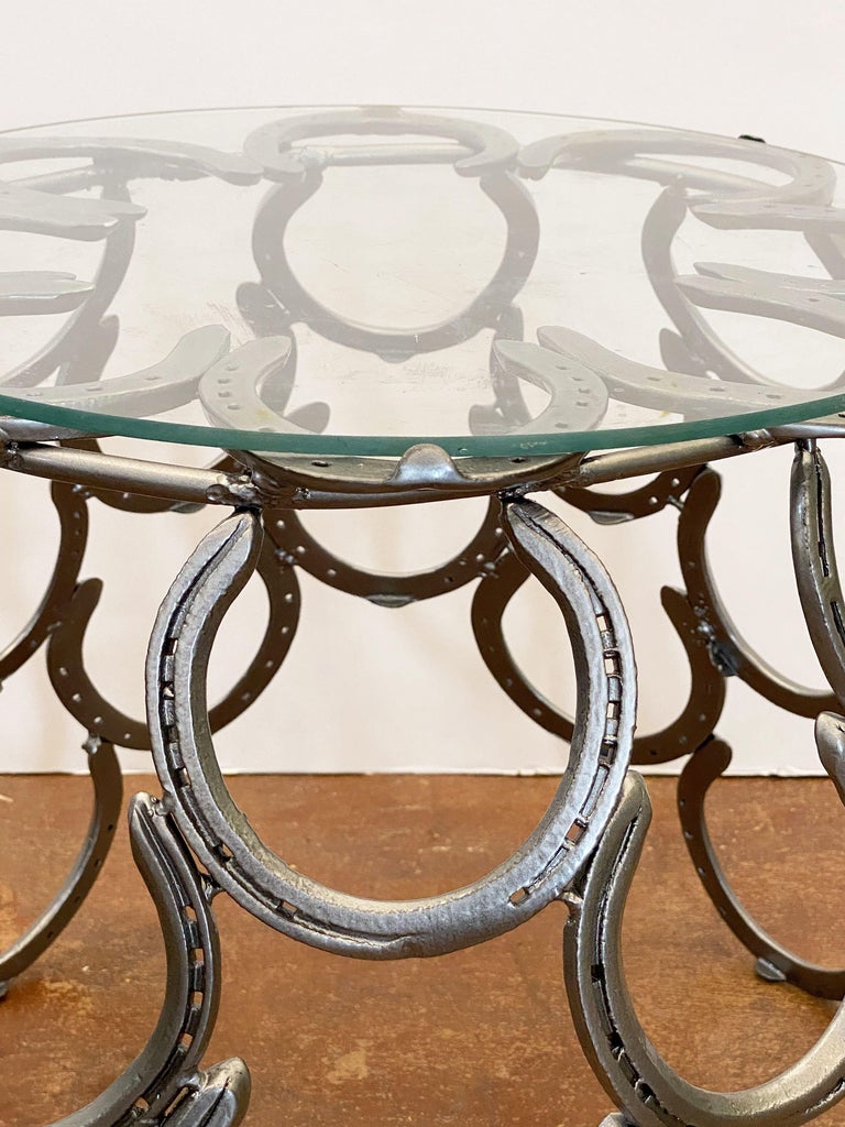 English Garden Set of Table and Two Chairs with a Horseshoe Design at ...