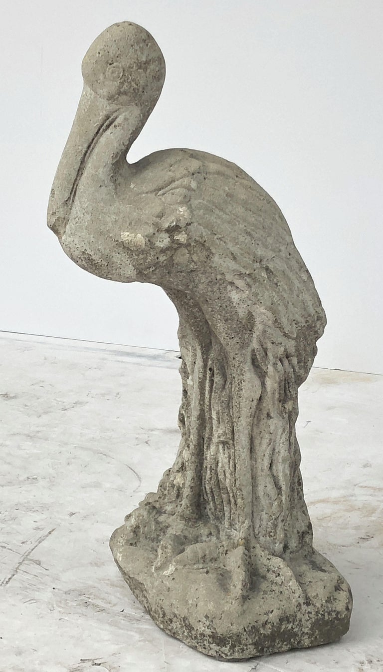 English Garden Stone Heron or Water Bird at 1stDibs