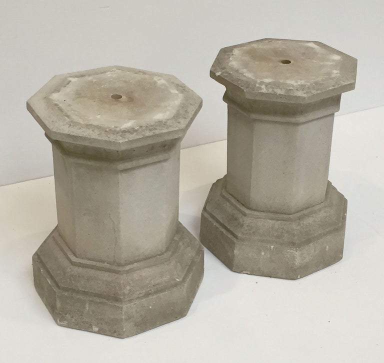 English Garden Stone Octagonal Column or Pedestal Plinths 'Individually ...
