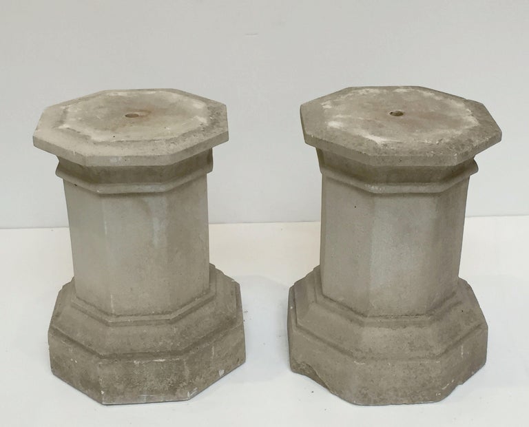 English Garden Stone Octagonal Column or Pedestal Plinths 'Individually ...