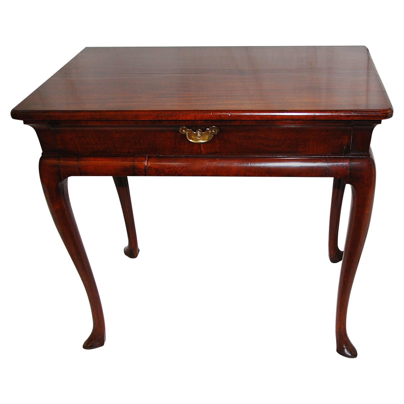 English George II Mahogany Cabriole Leg One Drawer Dressing or Side ...