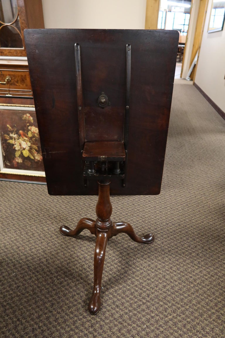 English George II Mahogany Rectangular Tilt-Top Tea Table, circa 1750 For Sale at 1stDibs