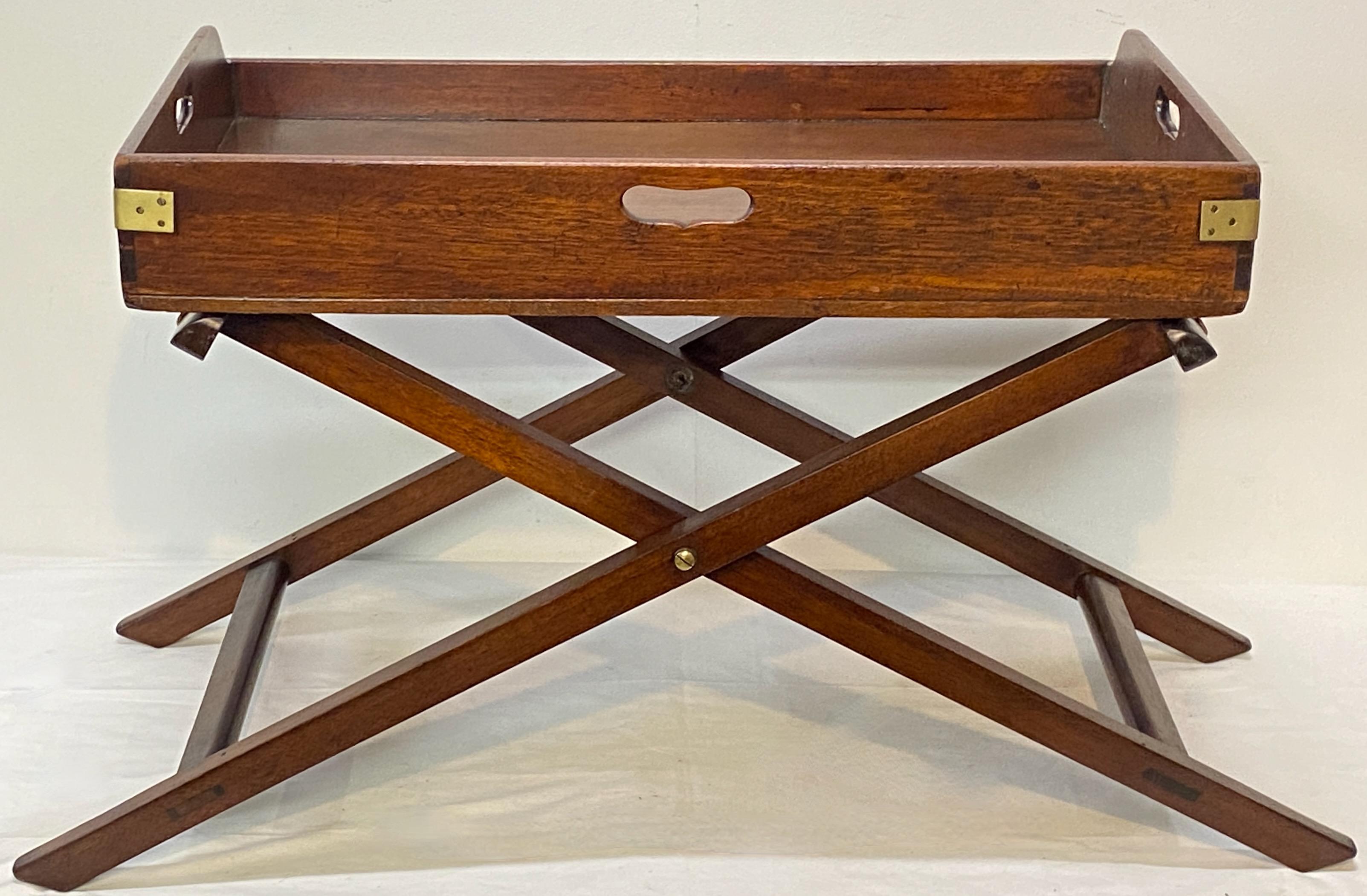 English George III Butlers Mahogany Tray Table Coffee Table, 19th ...