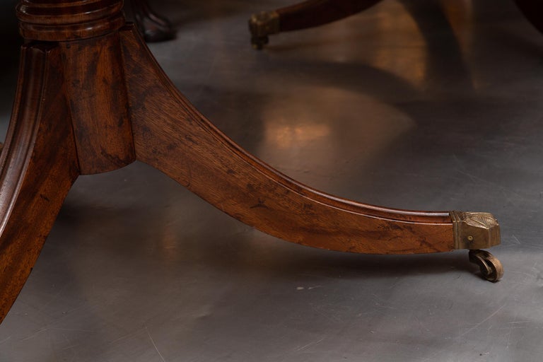 English George III Style Mahogany Triple Pedestal Dining Table For Sale ...