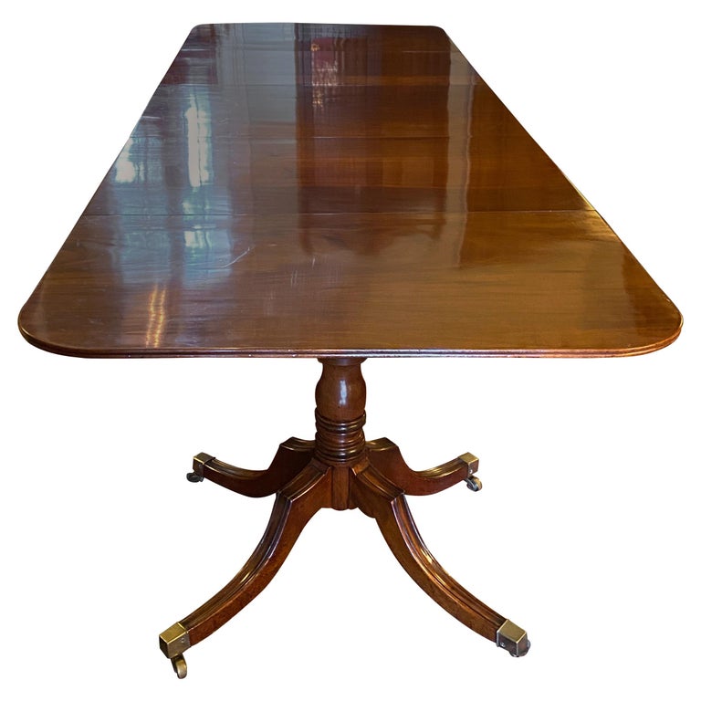 English George III Three Pedestal Dining Table at 1stDibs