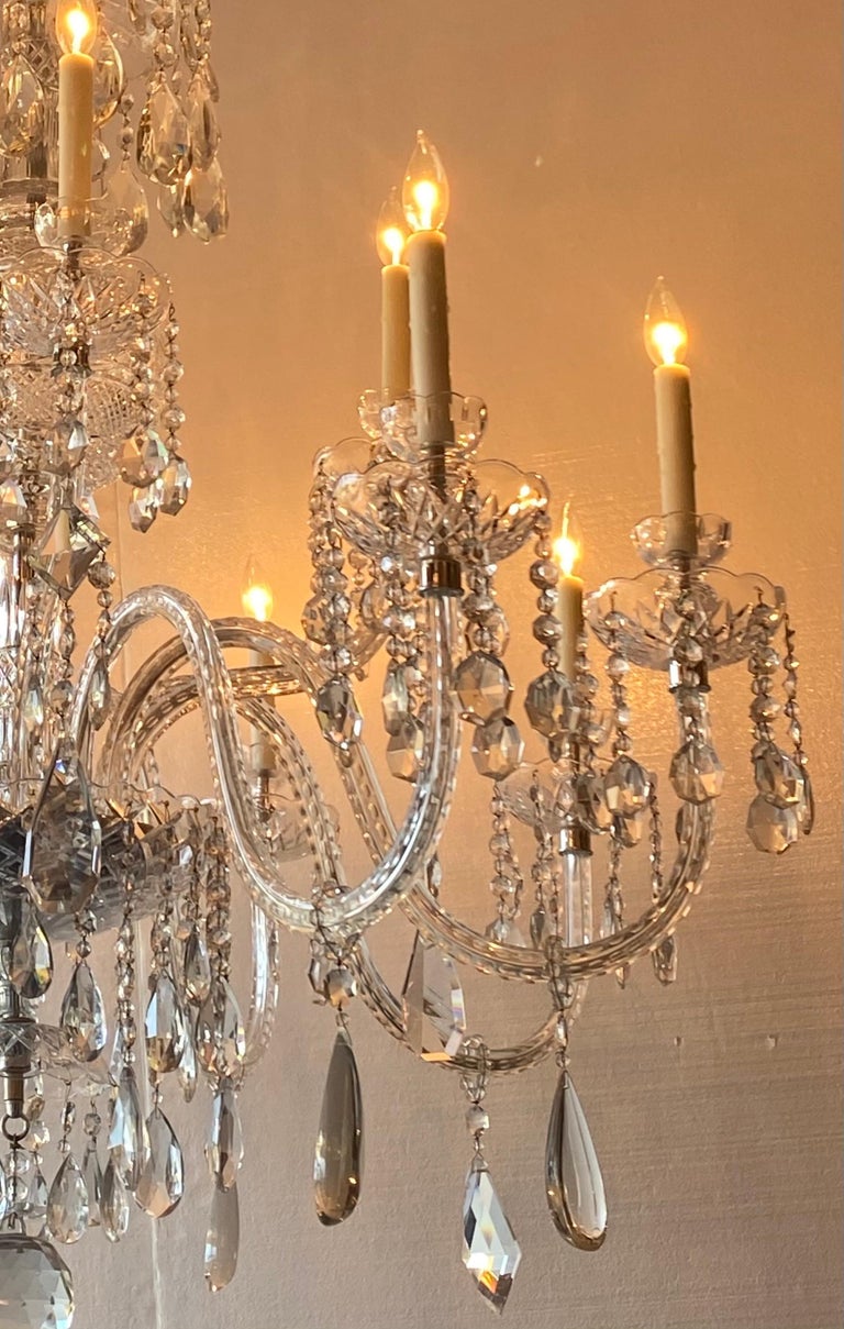 English Georgian Crystal Chandelier For Sale at 1stDibs