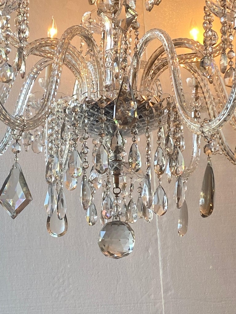 English Georgian Crystal Chandelier For Sale at 1stDibs