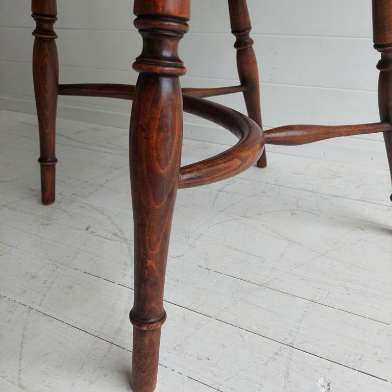 English Georgian Elm Windsor Armchair Double Bow Spindle Back, 1900s ...