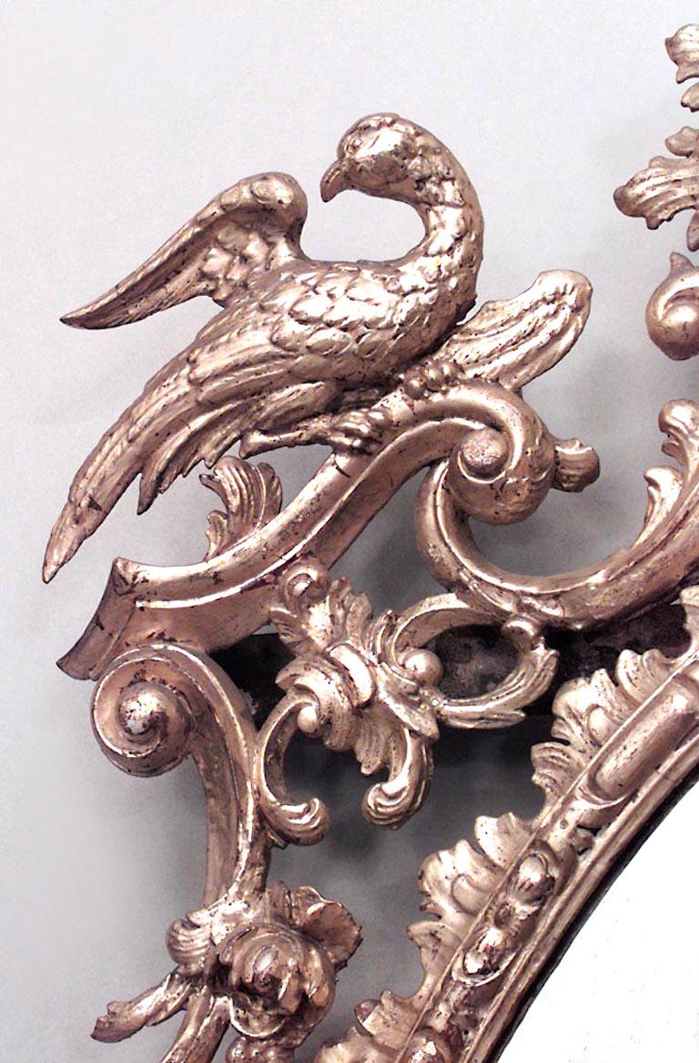 English Georgian Oval Carved Giltwood Filigree Wall Mirror For Sale at ...