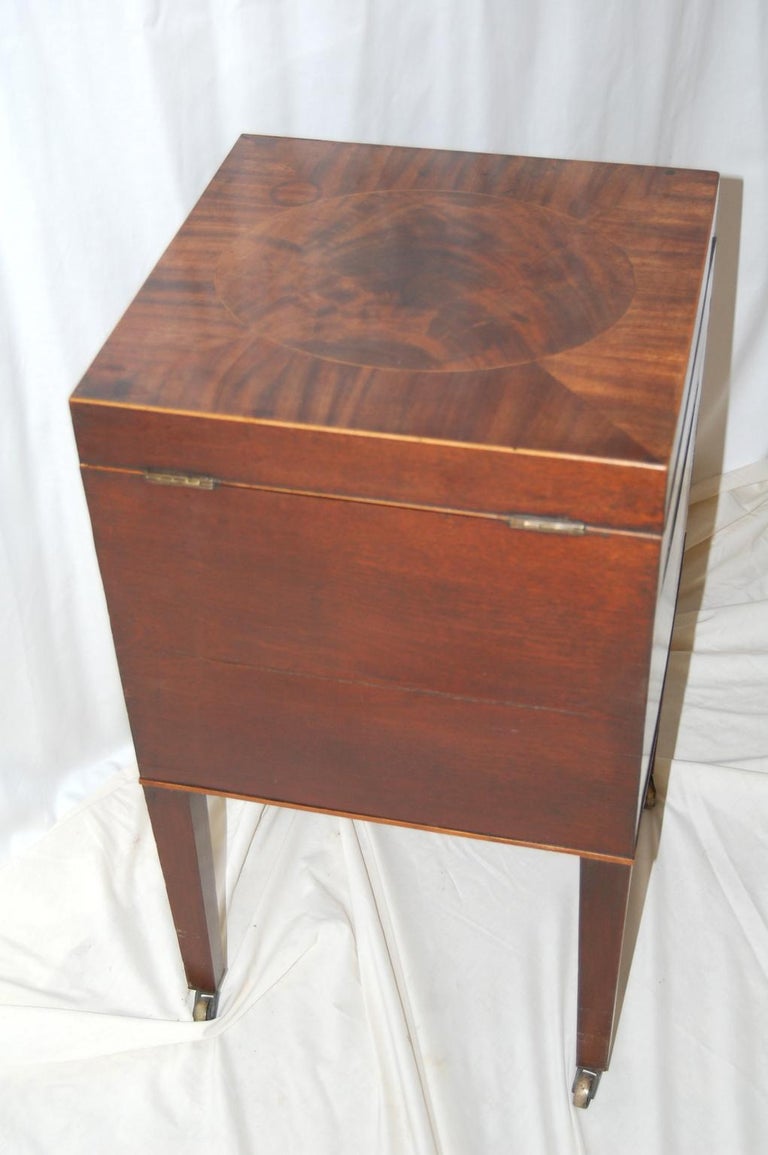 English Georgian Mahogany Cellarette with Oval Inlays and Original ...