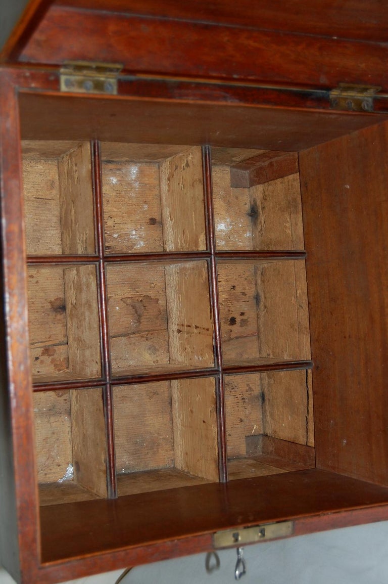 English Georgian Mahogany Cellarette with Oval Inlays and Original ...