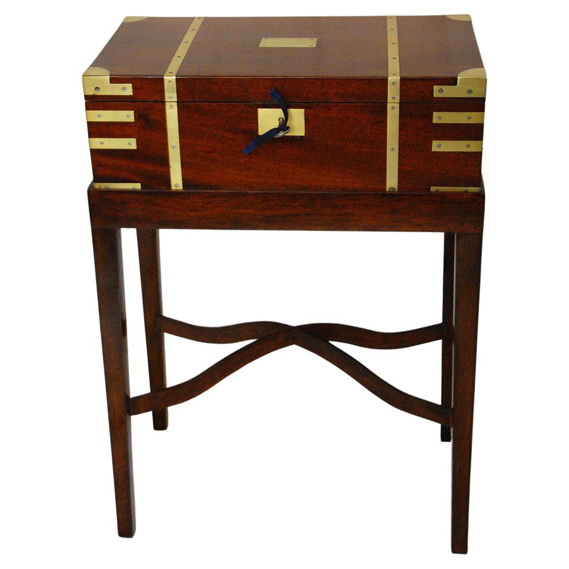 Georgian Mahogany Caddy Writing Box On Brass Feet At 1stDibs