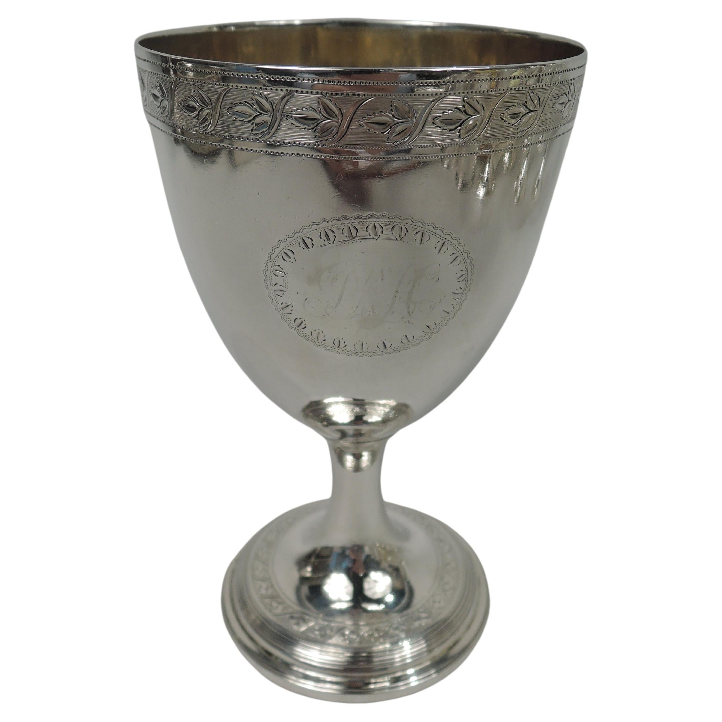 English Georgian Neoclassical Sterling Silver Goblet, 1796 For Sale at ...