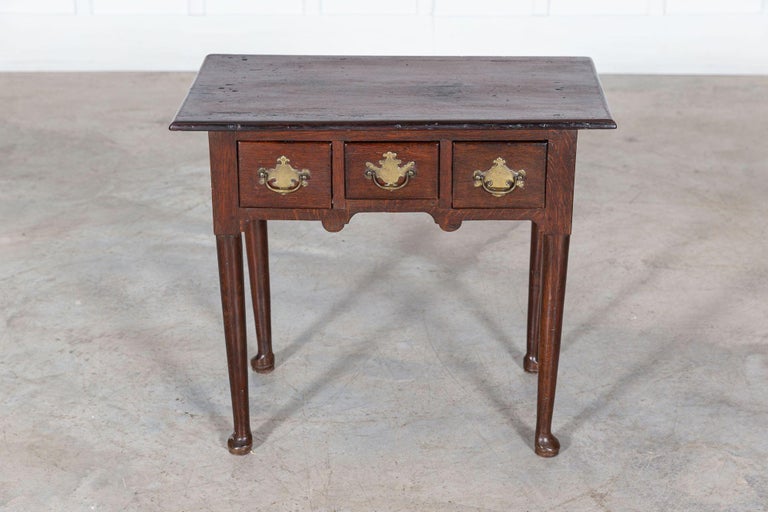 English Georgian Oak Lowboy For Sale at 1stDibs