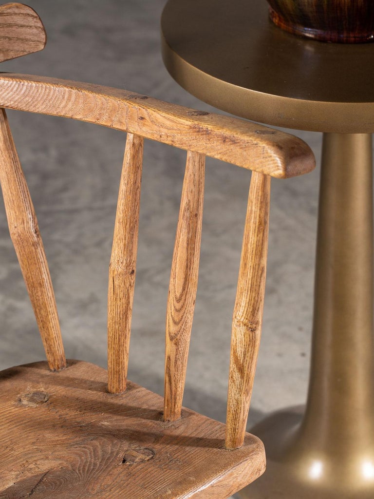 English Georgian Period Oak Rocking Chair, circa 1820 For Sale at 1stDibs