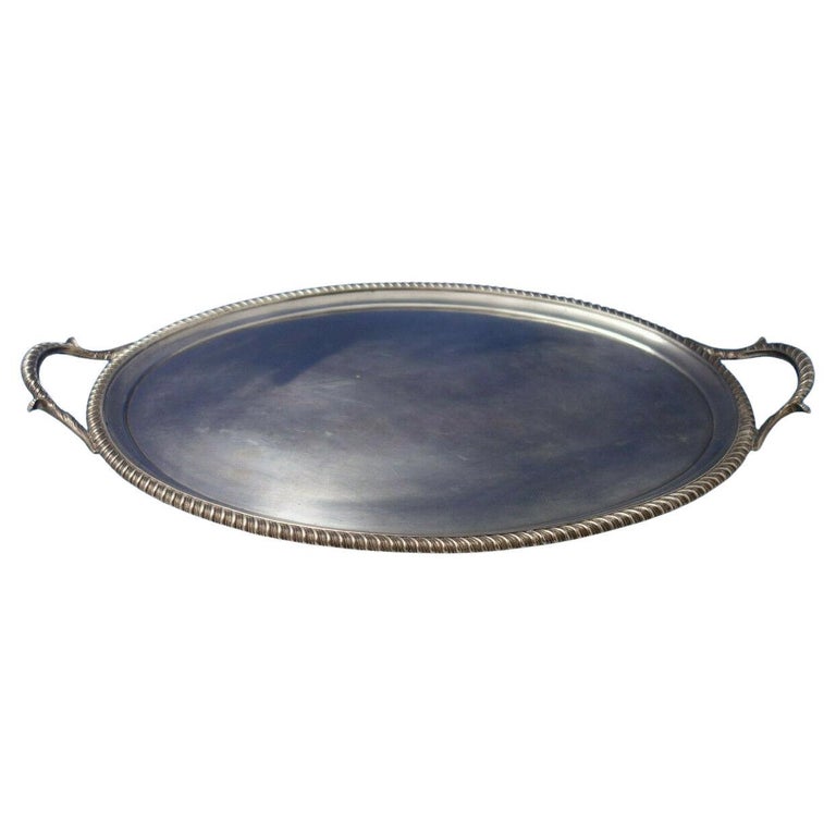 English Georgian Sterling Silver Tea Tray with Handles London, 1814 ...