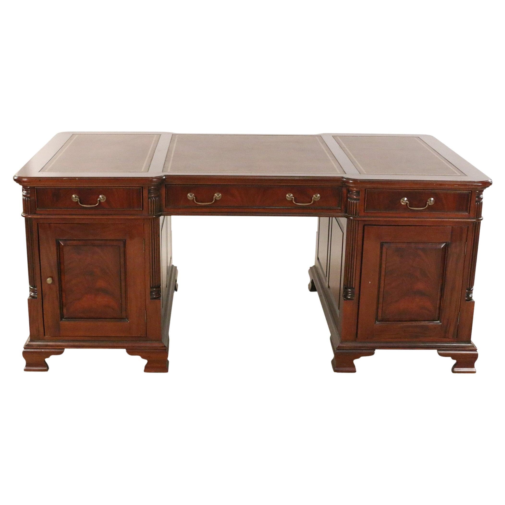Important Chippendale Partner's Desk at 1stDibs