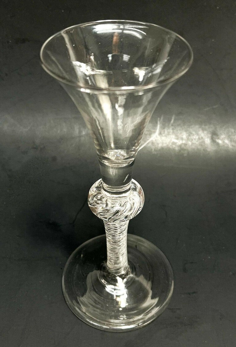 English Georgian Wine Goblet, Air Twist Stem, 18th Century For Sale at ...