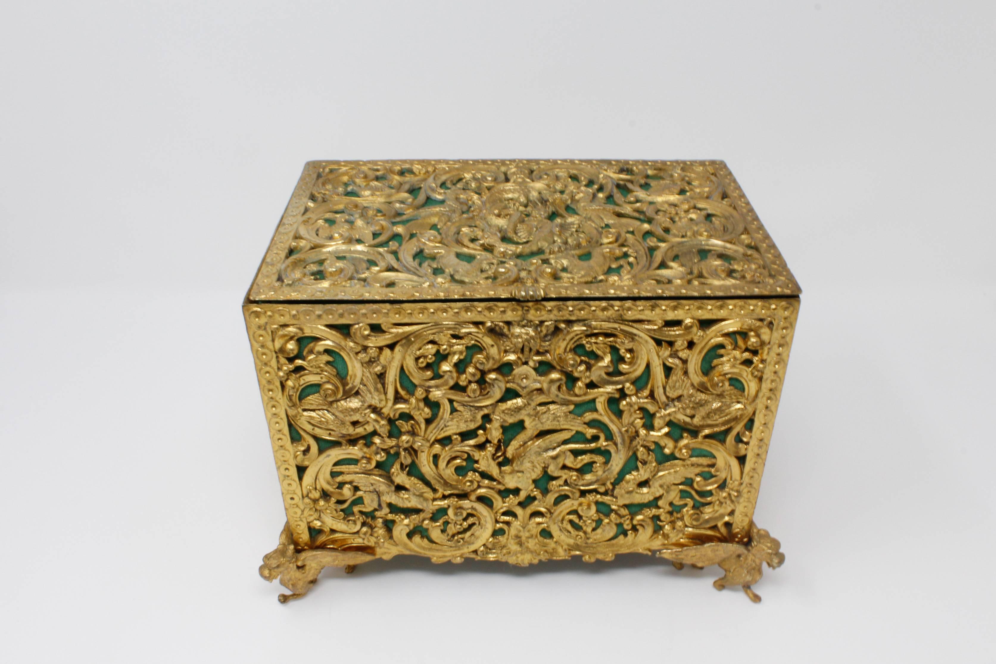 English, Gilt Bronze Doré, circa 18th Century Jewel Casket For Sale at ...