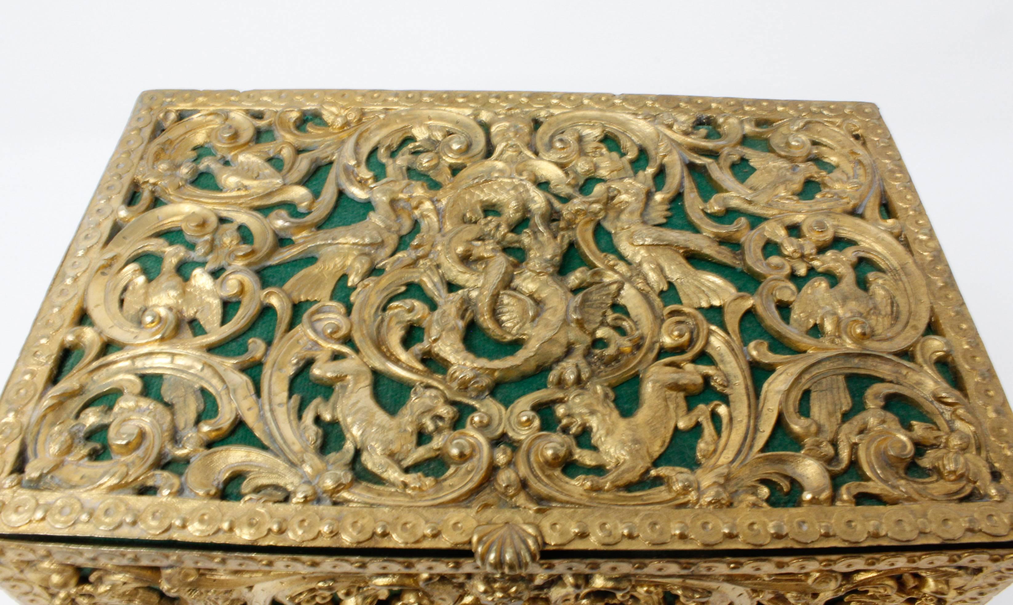 English, Gilt Bronze Doré, circa 18th Century Jewel Casket For Sale at ...