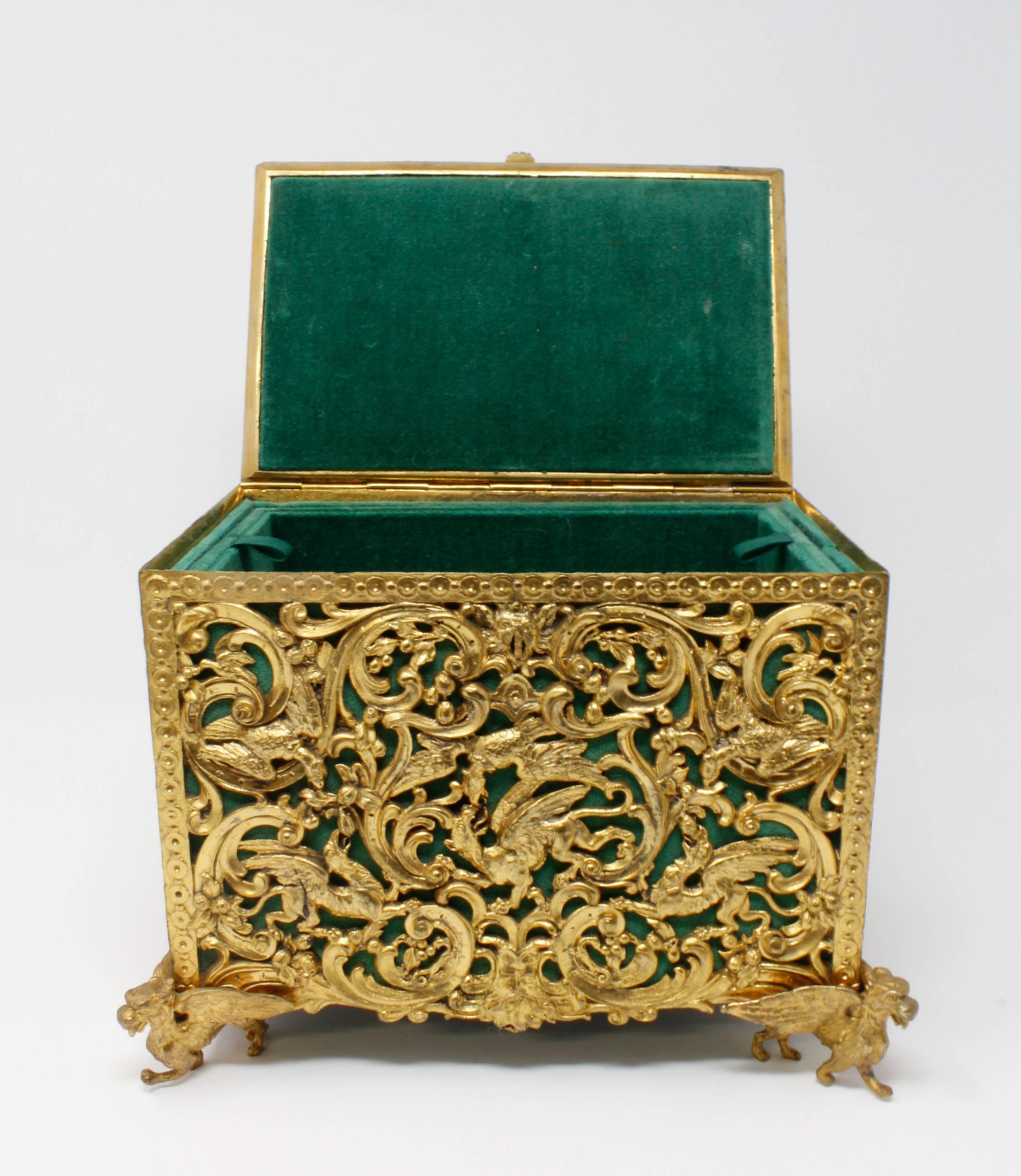 English, Gilt Bronze Doré, circa 18th Century Jewel Casket For Sale at ...
