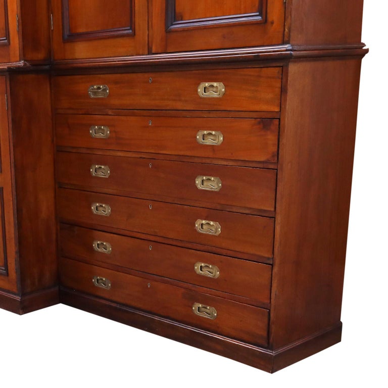 English Grand Library Cabinet Bookcase For Sale at 1stDibs