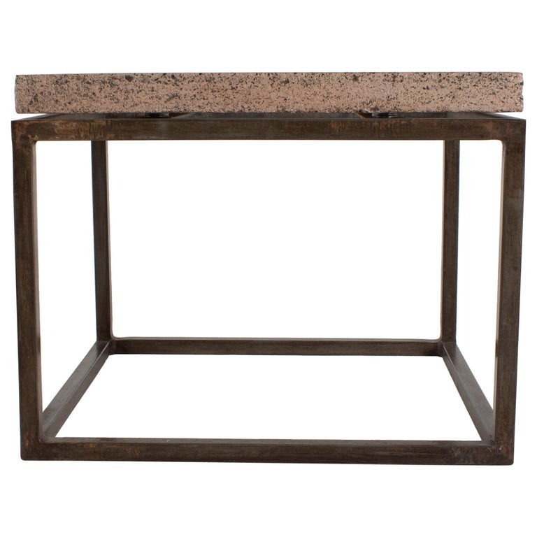English Granite Pavers on Steel Base as End Table For Sale at 1stDibs