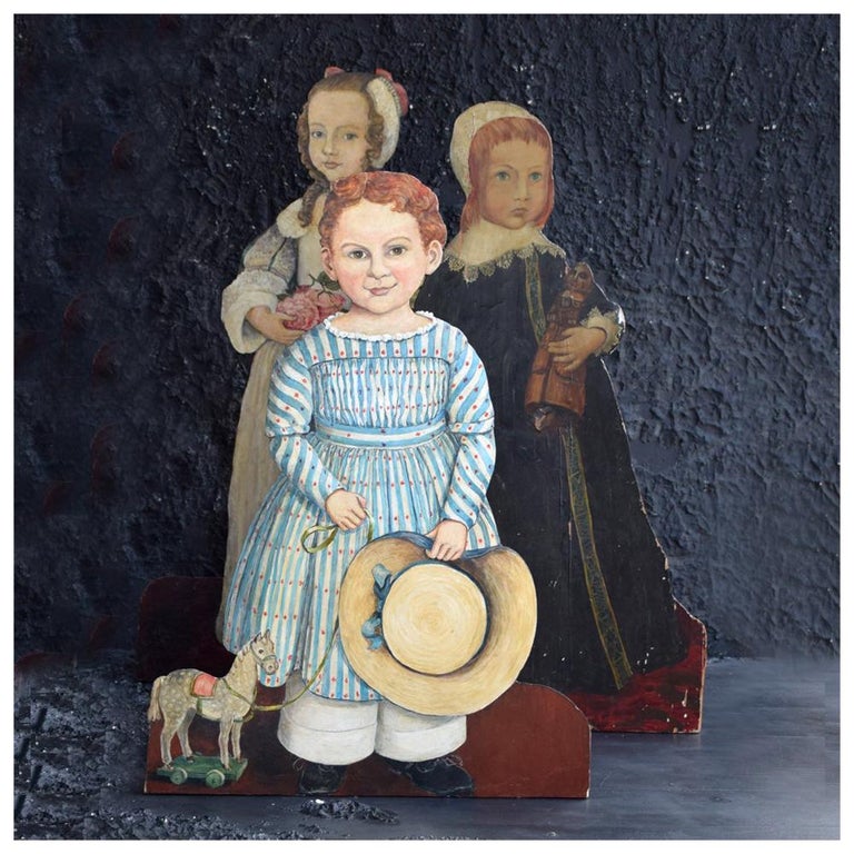 English Handcrafted Wooden Folkart Victorian Dummy Boards at 1stDibs