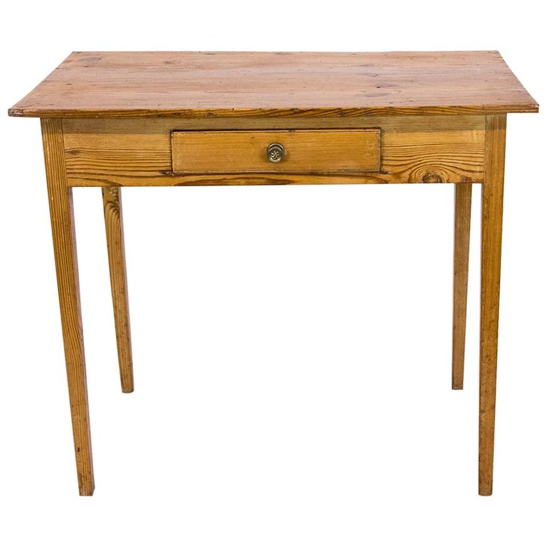 English Heart Pine Side Table at 1stDibs
