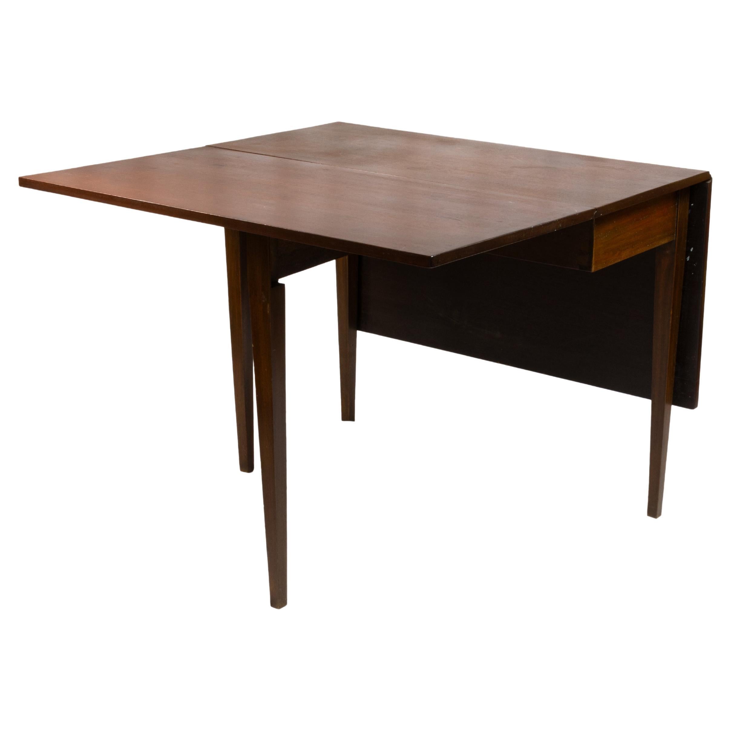 Antique Hepplewhite Demilune Drop Leaf Table For Sale at 1stDibs