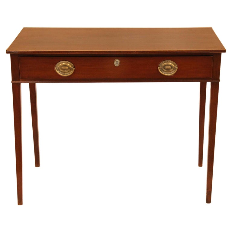 English Hepplewhite One Drawer Side Table For Sale at 1stDibs