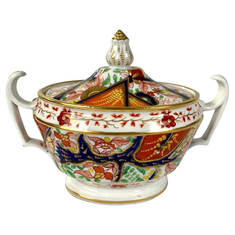 English Imari Hand-Painted Porcelain Sugar Box Circa 1825 For Sale at ...