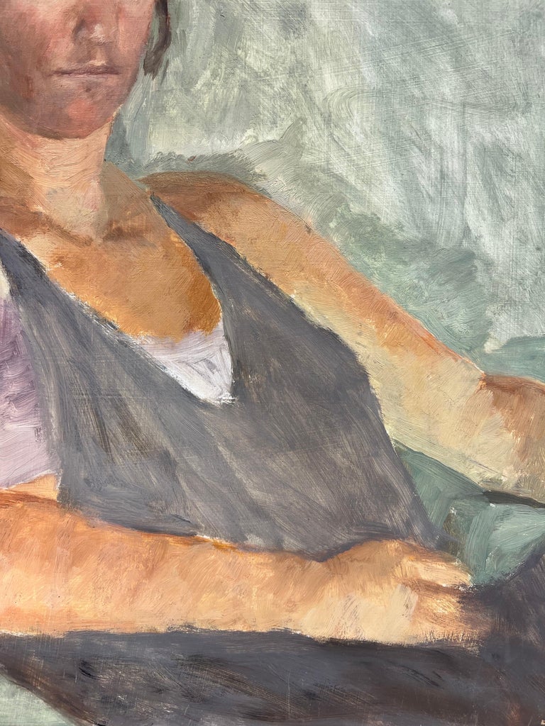 English Impressionist - 1960s English Impressionist Oil Young Lady ...