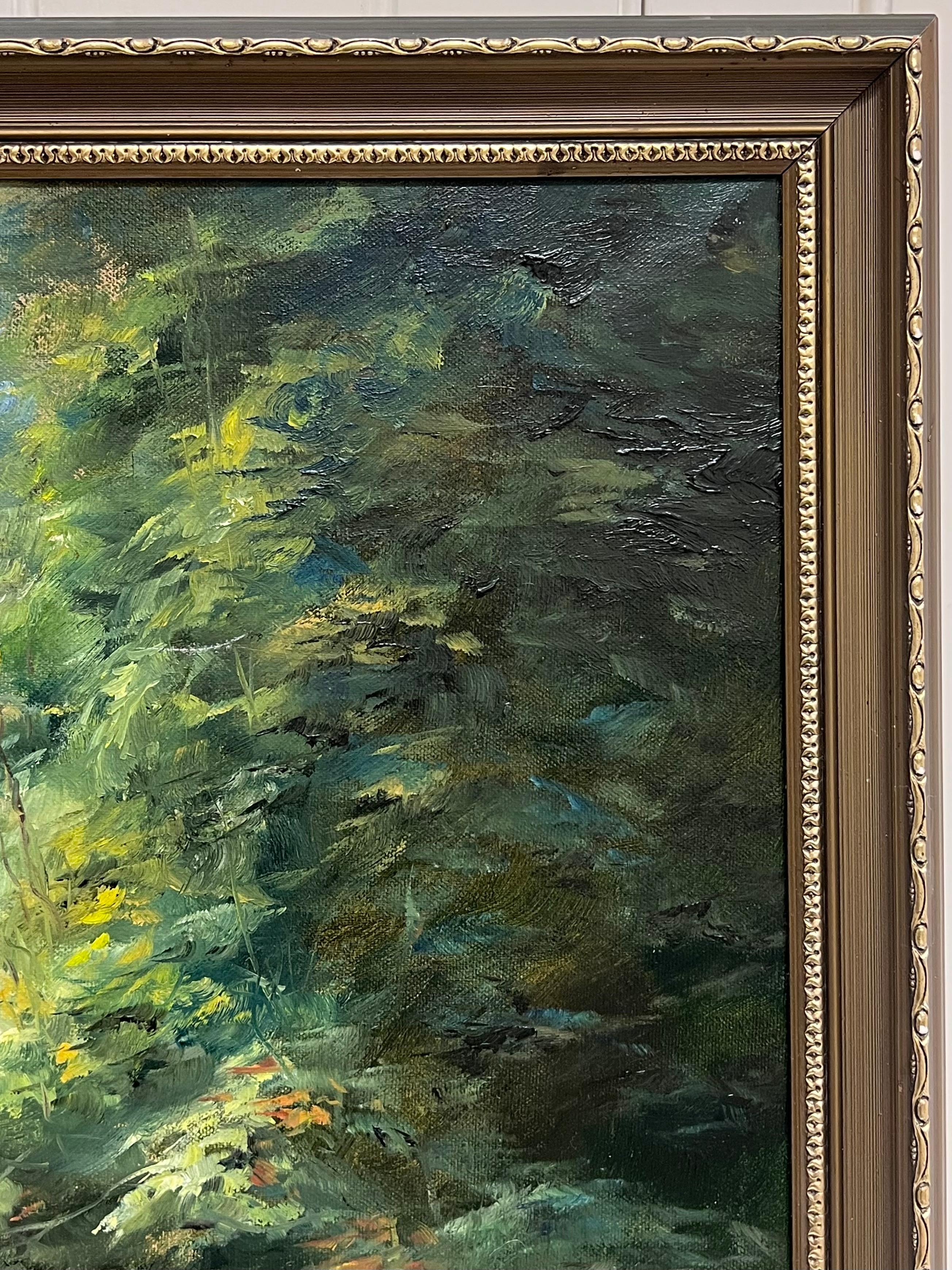 English Impressionist - Large 1970's English Impressionist Signed Oil ...