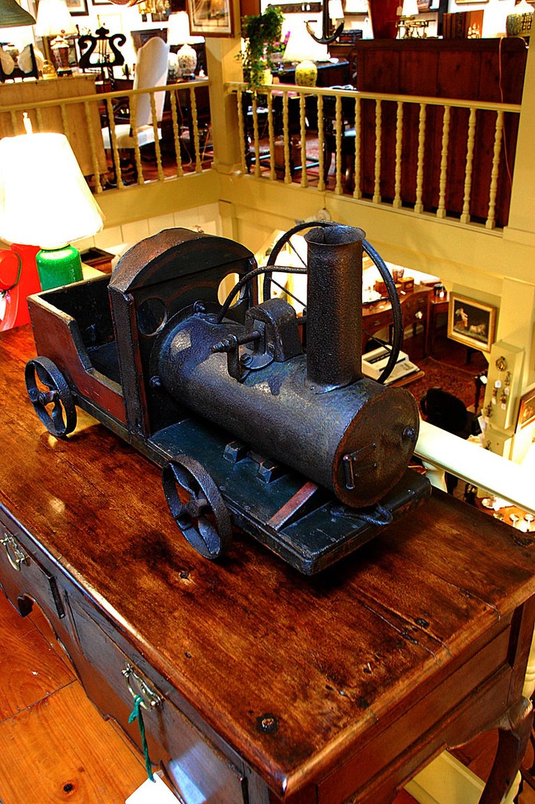 English Iron and Wood Model of a Collier Steam Winch Engine from the ...