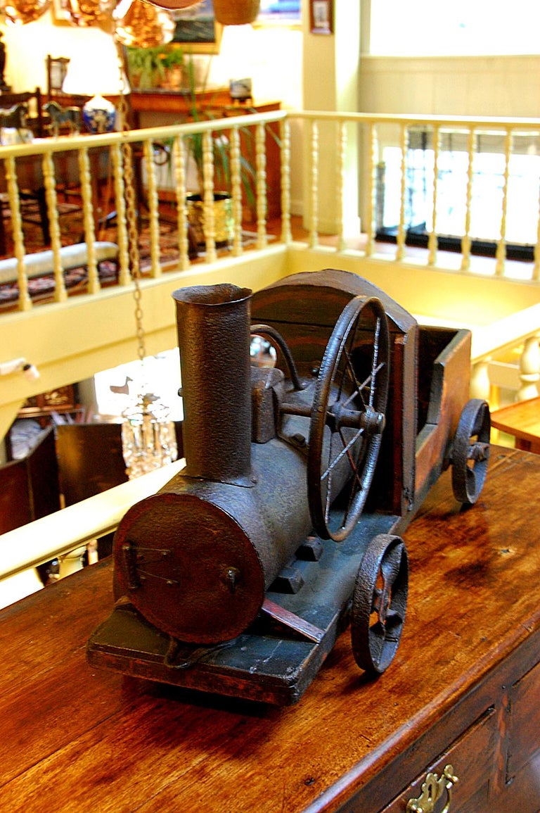 English Iron and Wood Model of a Collier Steam Winch Engine from the ...