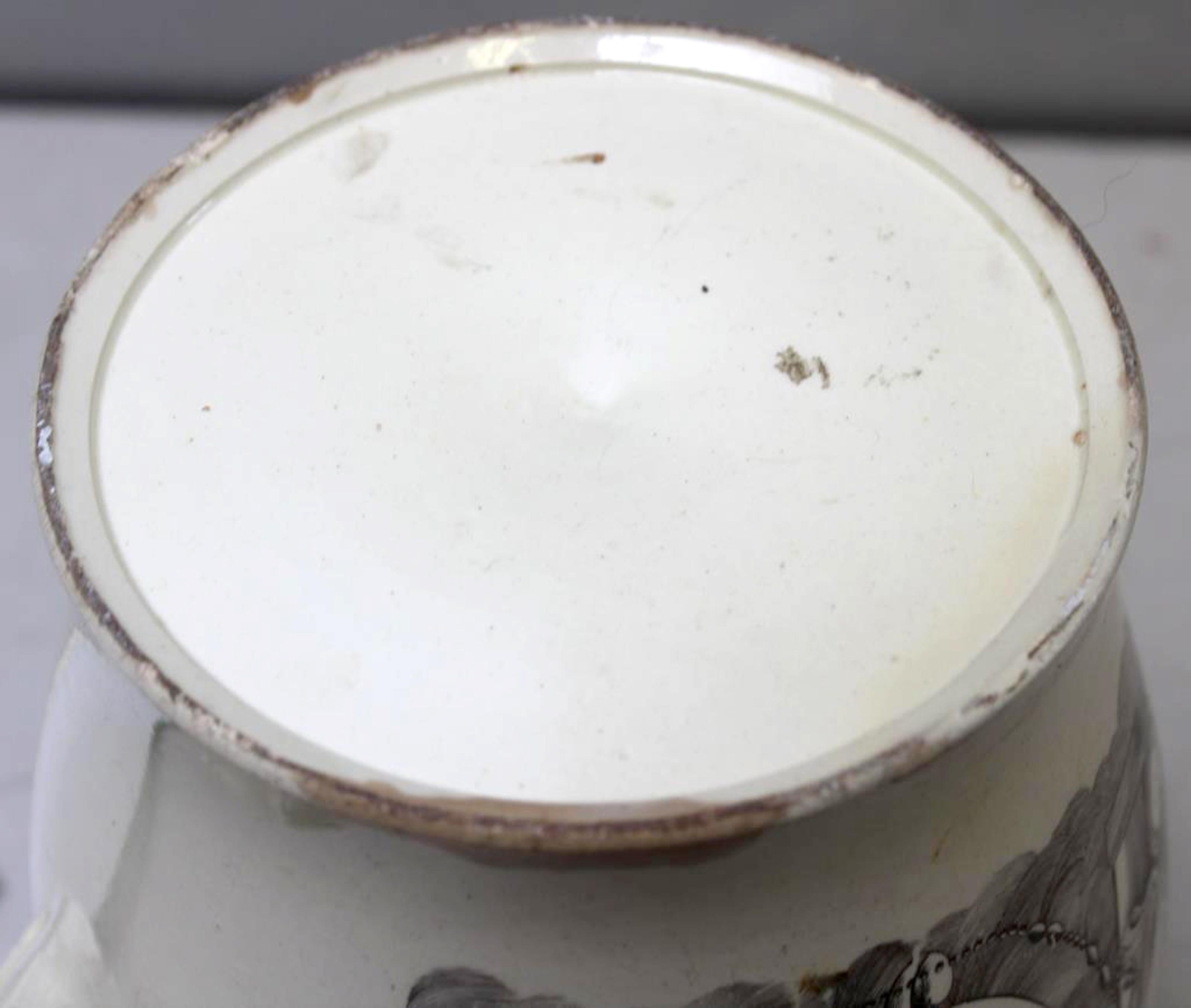 English Large Creamware Jug Decorated with the "Endless Knot of Love ...