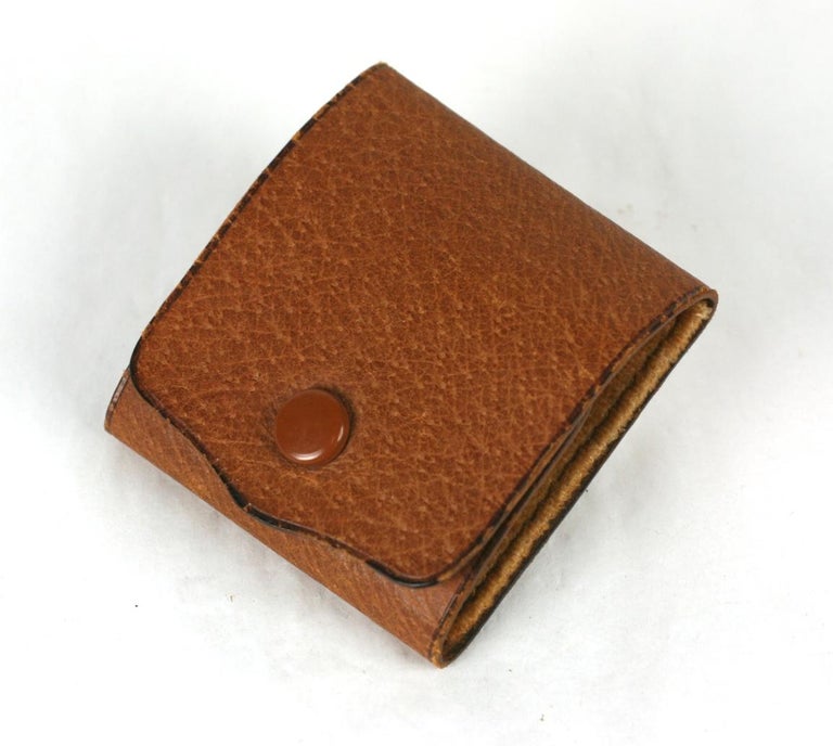 English Leather Cufflinks in Case For Sale at 1stDibs