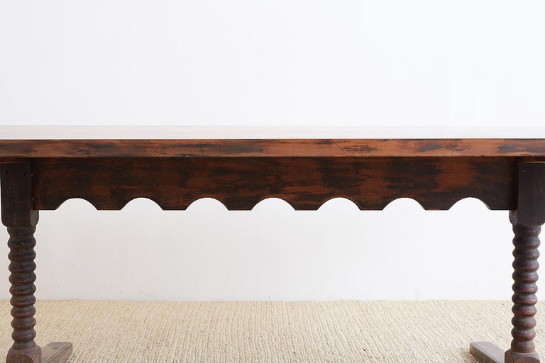 English Library Trestle Table or Refectory Table at 1stDibs