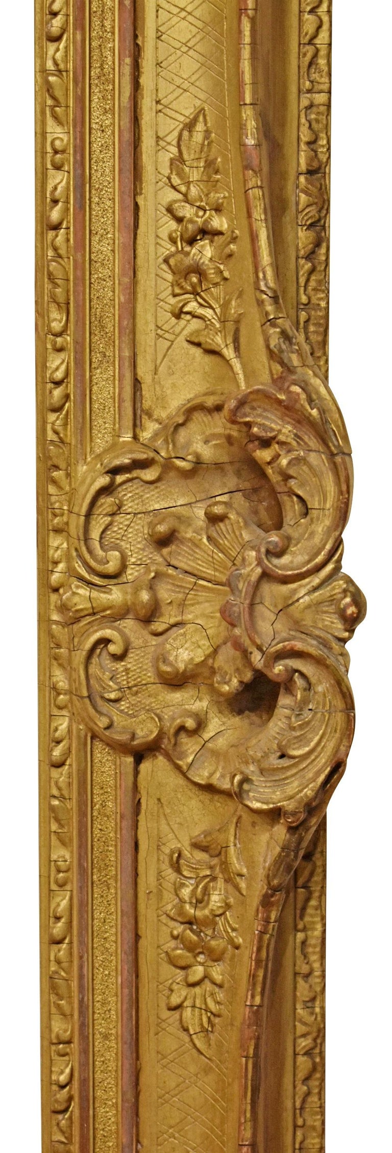 English 27x42 inch Louis XV Picture Frame circa 1890 For Sale at 1stDibs