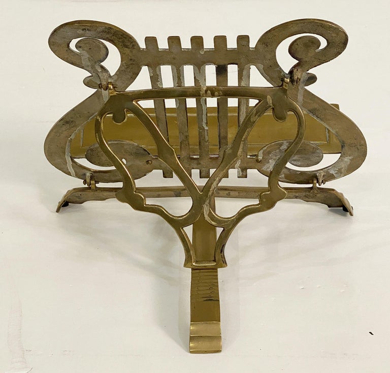 English Lyre-Shaped Book Lectern or Music Stand of Brass For Sale at ...